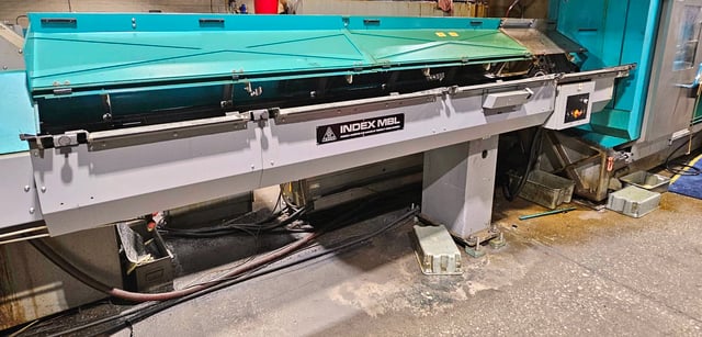 Index #C200, cnc lathe, 65" mm bar, 5k RPM, C200-4D Control, conveyors ...