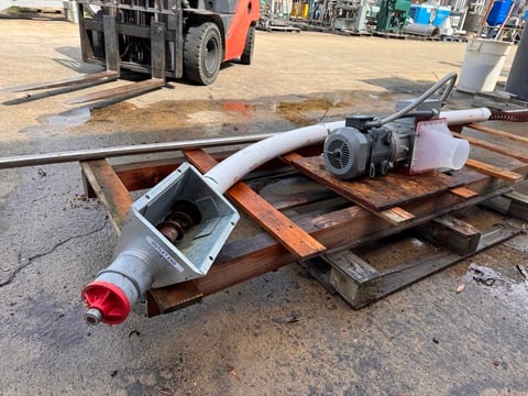 3.5" PVC auger system with mild steel screw, screw feeder, direct drive ...