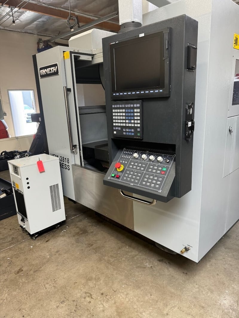 Ganesh #VFM-2818, vertical machining center, 3-axis, 27.9" X, 17.7" Y ...