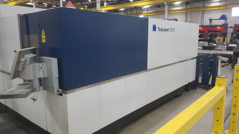 Trumpf #TruLaser-5030, fiber laser, 8000 watts, 5' x10'tbl., 118.11"X ...