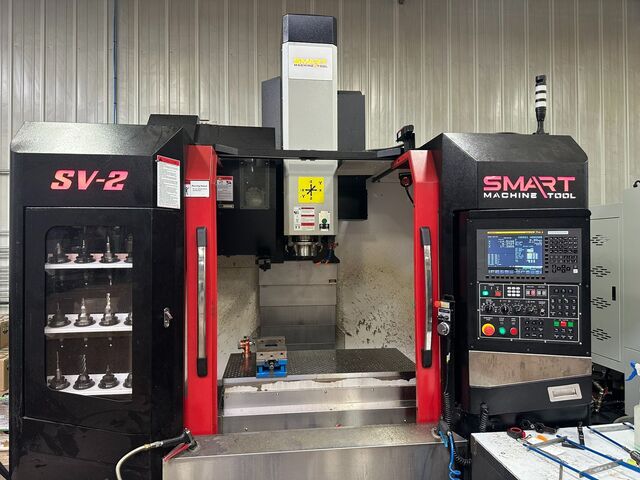 Smart Machine Tool #SV-2, vertical machining center, 3-axis, 31.4" X, 19.6" Y, 19.6" Z, 25 hp ...