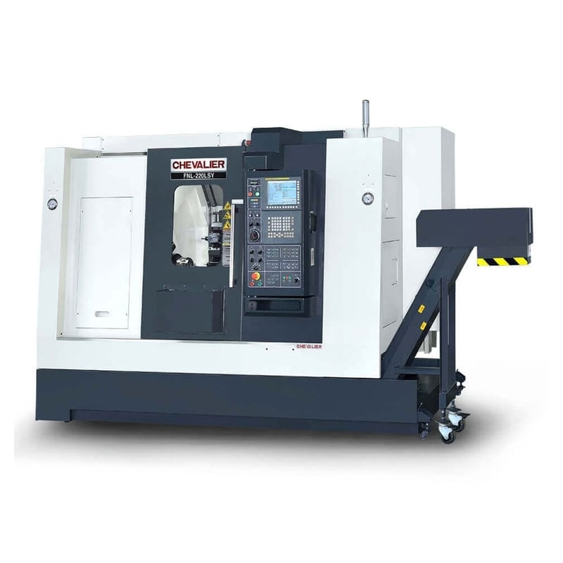 Chevalier #FNL-220LY, CNC turning center, 24.4" swing, 8" chuck, 2" bar ...