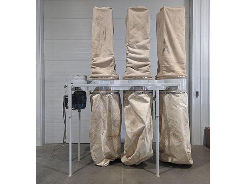 3450 cfm Dustek #M750, Interior Filter Bag Dust Collector, (3) 99 sq.ft ...
