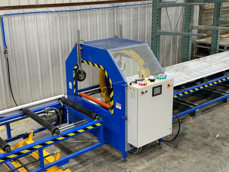 Wrap Genie, automatic roofing panel wrap machine, hands free operation ...