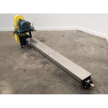 4" diameter X 6' long, Screw Auger Conveyor, Stainless Steel Feeder, 1 ...