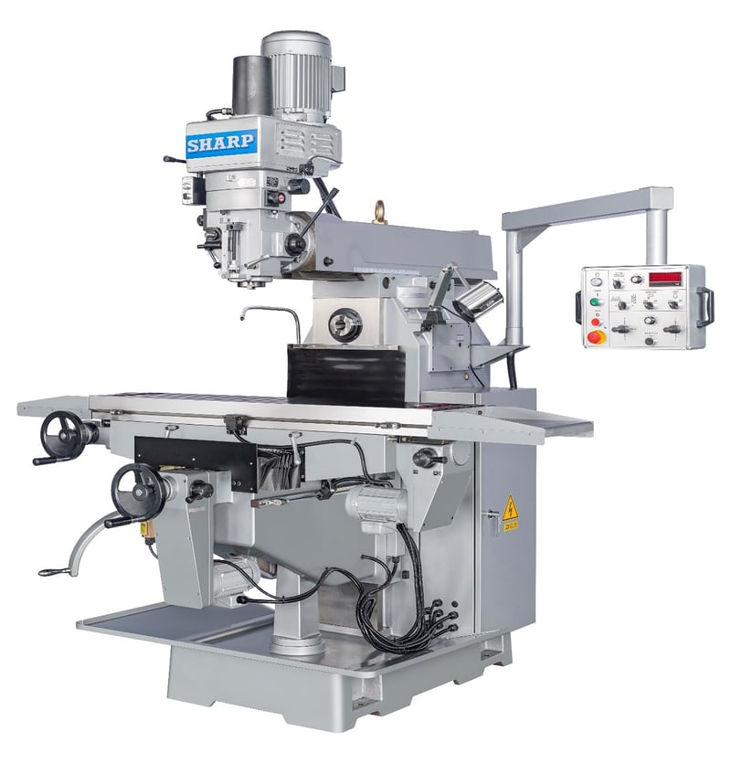 Sharp #VH-25, Vertical/Horizontal Milling Machine, 10" x 56" Work Table ...