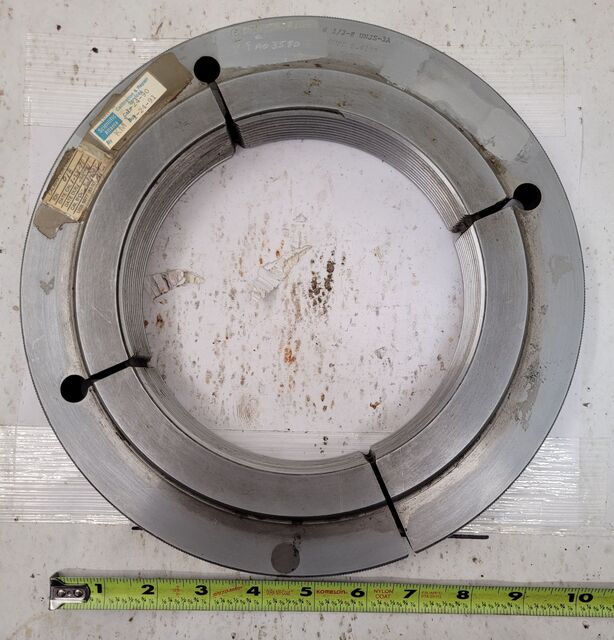 Hemco, Thread Gage, UNJS, 6.5 diameter, 8 TPI, Class 3A, 6.4138 CO P.D ...