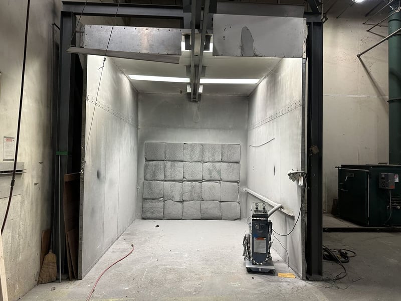 Nordson, 12' L x 10' W x 11' H electro-static paint spray booth w ...