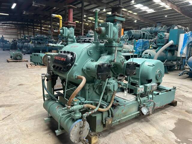 100 HP Hasegawa #VML6A, Ammonia Reciprocating Compressor Package, 6 ...