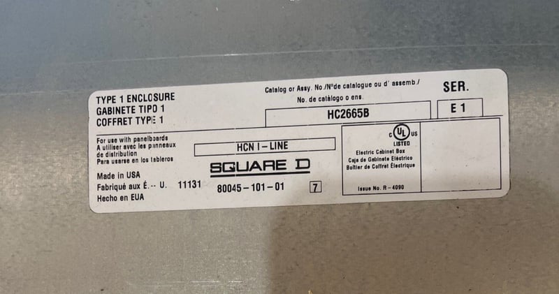 400 Amp. Square D HCN I-Line, Panelboard, 480Y/277 Volts 3PH Panel ...