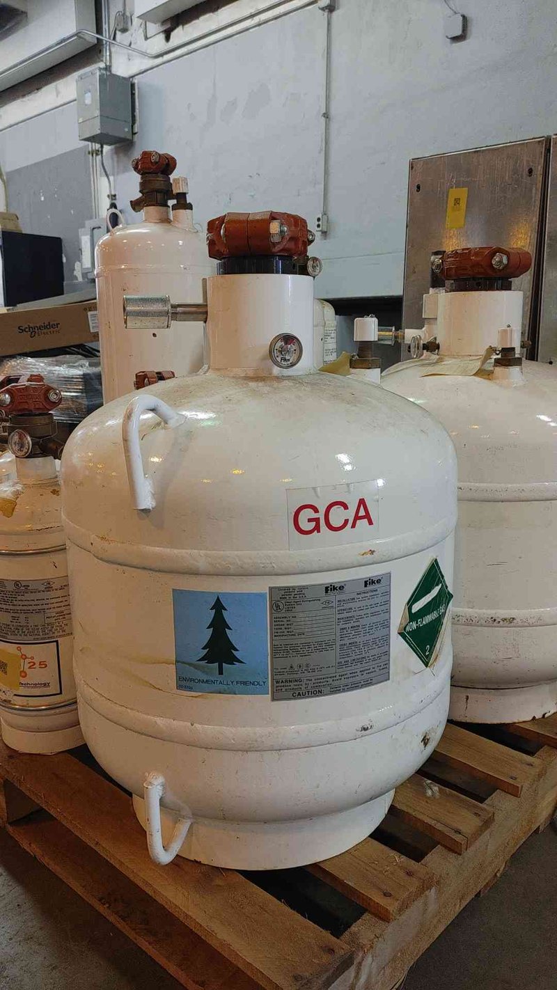 130 lbs. Fike, Clean Agent Fire Suppression Cylinder, #FM-200 For Sale ...