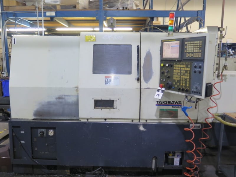 Takisawa #EX-508, CNC Lathe, W/ Sub spindle, 16.5" swing, 11.8 ...