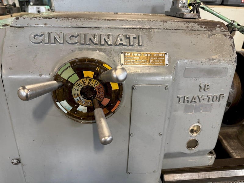 18"/27" x 72" Cincinnati #Tray-top, engine lathe, 3 HP, 10" 6-jaw chuck ...