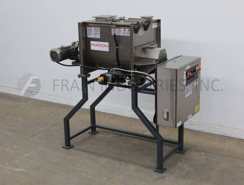 10 cu.ft. Marion #BP4-2436-UW40, 304 Stainless Steel paddle mixer, 7 HP ...