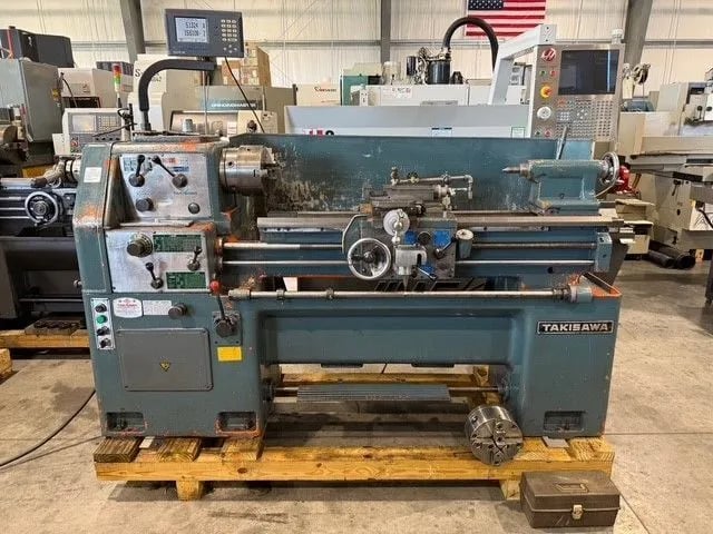 14"/22" x 40" Takisawa #TSL-1000CD, gap engine lathe, 8" 3 & 4 jaw ...