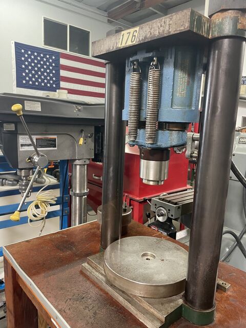 50 Ton OTC/Enerpac #Custom, Hydraulic Press, 10-1/4" diameter plate, 9 ...