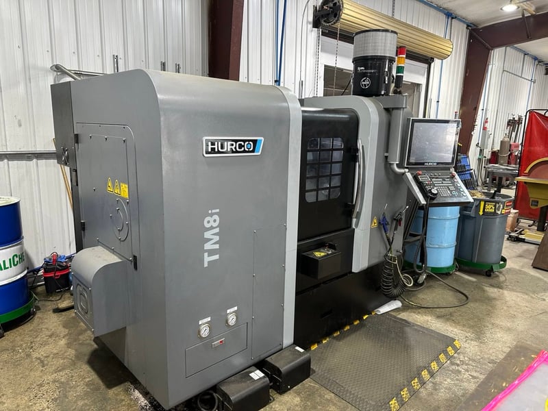 Hurco #TM-8I, CNC Lathe, 2.6" bar, 4k RPM, 31 HP, 12 station, 14 ...