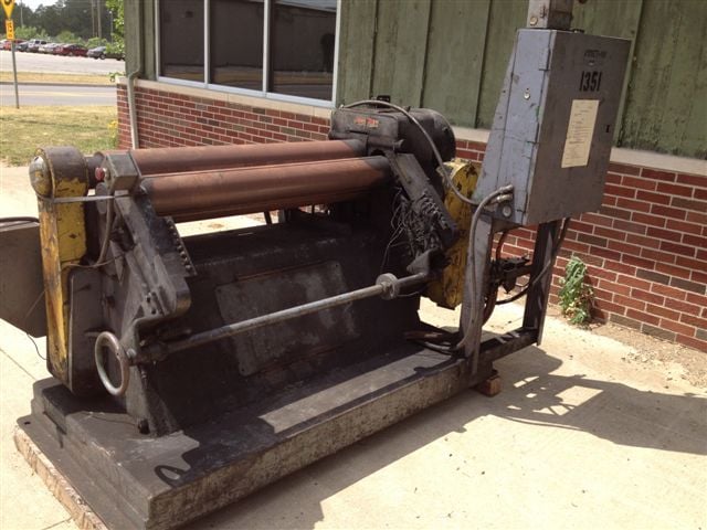 4' x 1/4" Wysong #Perfect-Circle, initial type bending roll, 6" roll ...