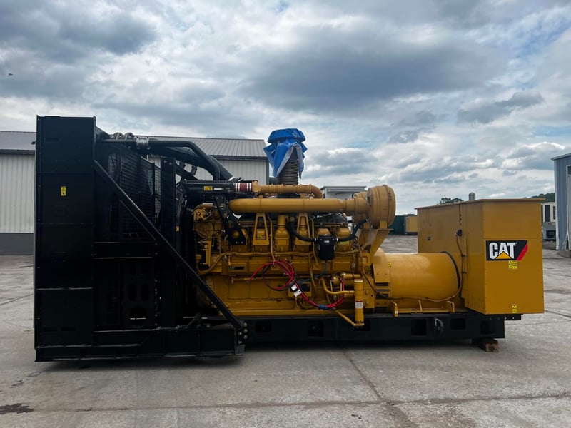 1500 KW Caterpillar #3512C, diesel generator set, open skid, 4160 Volts ...