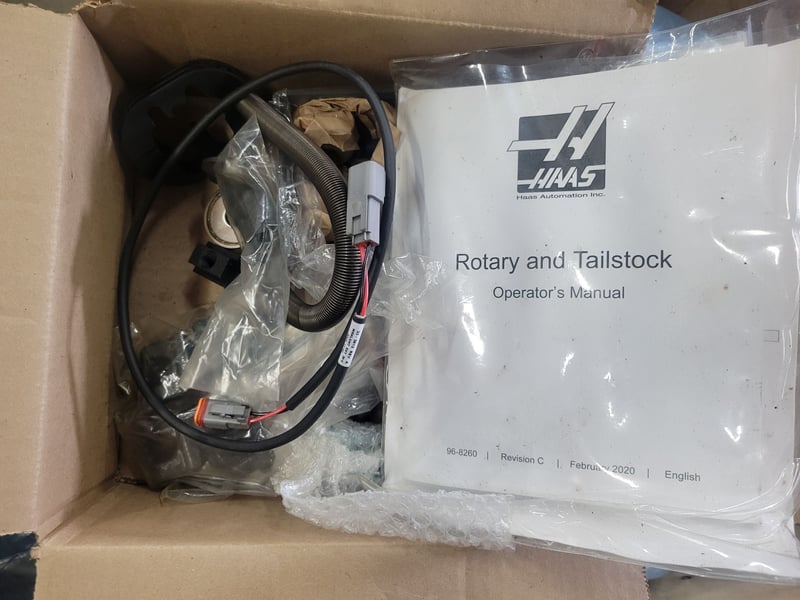 8.3" Haas #TR-210, rotary table, trunnion 5 axis, New w/ crate, cable ...