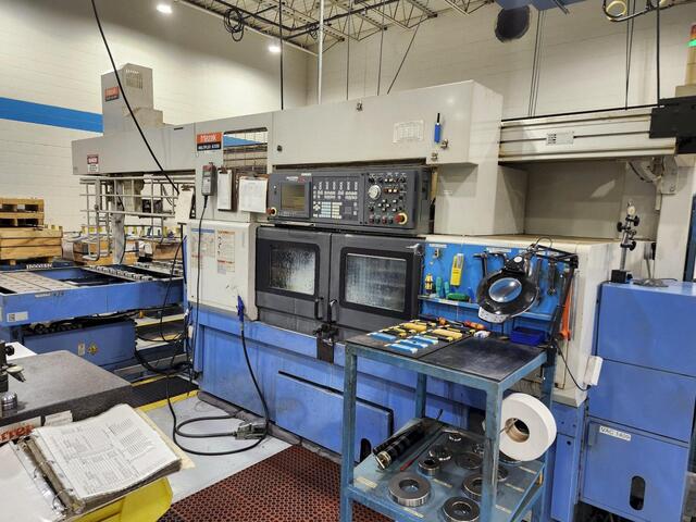 Mazak #Multiplex-6200, twin spindle twin turret CNC turning center w ...