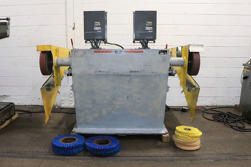 G & P #2MVS-1000, grinding polish & buffing lathe, 1.5" x 6" spindle ...