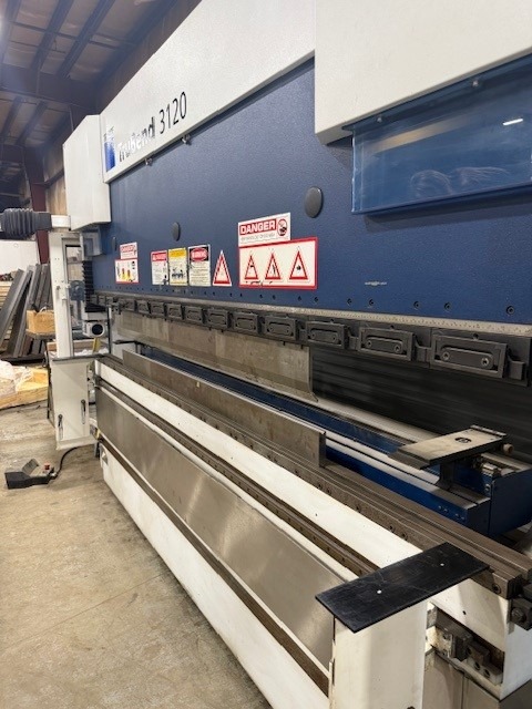 130 Ton, Trumpf #TruBend-3120, press brake, 10' overall, 4-Axis back ...