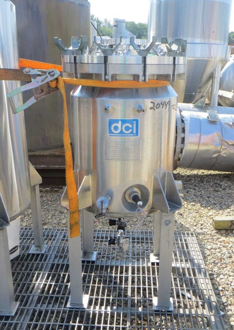 13 gallon DCI Inc., Stainless Steel Jacketed Pressure Vessel, Vertical ...