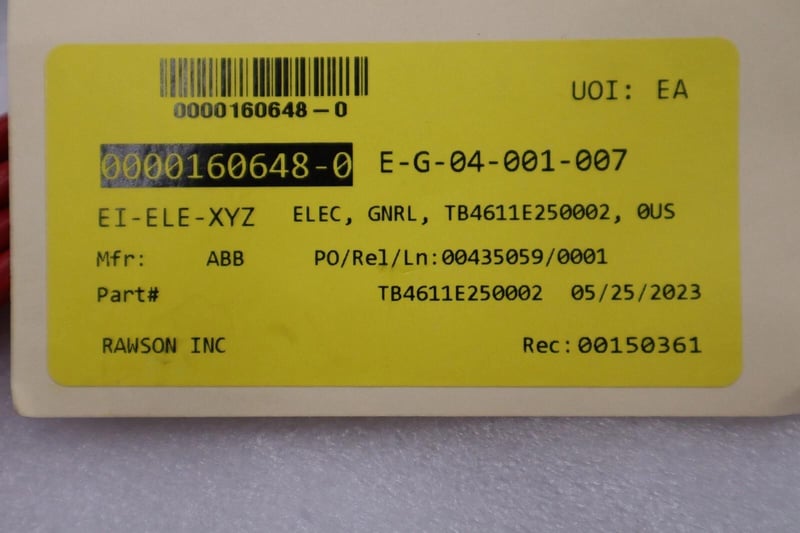 NEW ABB TB4611E250002 Conductivity Sensor STOCK G727 For Sale | Surplus ...