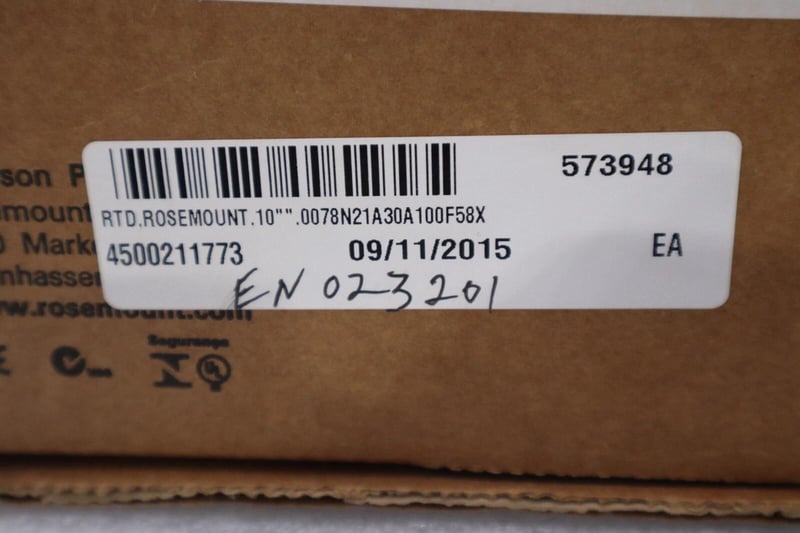 NEW IN BOX - ROSEMOUNT SENSOR 0078N21A30A100F58X STOCK G46 For Sale ...