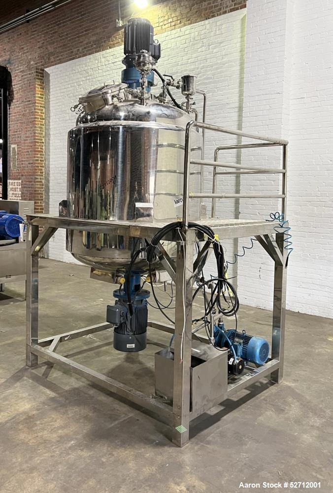 264 gallon Guangzhou Promake #PMK-1000, PMK-Vacuum Emulsifying Mixer, 44" diameter x 40 ...
