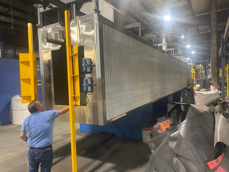 4 Stage Stainless Steel powder Coating System, Nordson, with dry cure ...