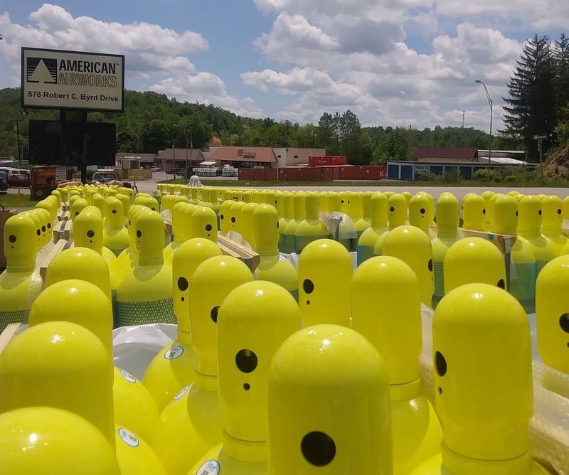 Faber, 9809-2 ISO/UN/DOT, 11.9 gallon, 6000 psi gas cylinders, with CGA ...