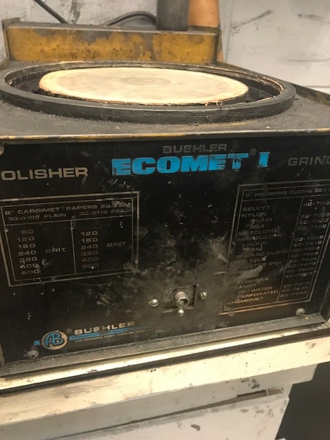 Buehler #Ecomet-I, Polisher/Grinder, w/(30) 8" Polishing Pads & (200 ...
