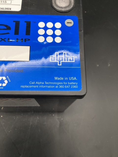 ALPHA 85-GXL-HP 12V, 50Ah Capacity VRLA Gelled Electrolyte Battery NEW ...
