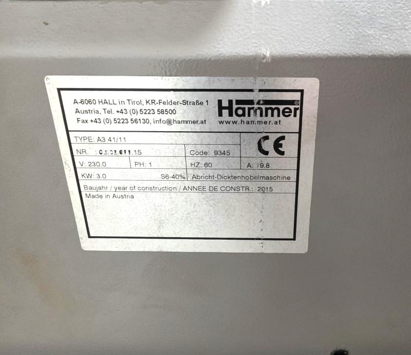 Felder #Hammer-A3-41, jointer / planer, 16" planing For Sale | Surplus ...