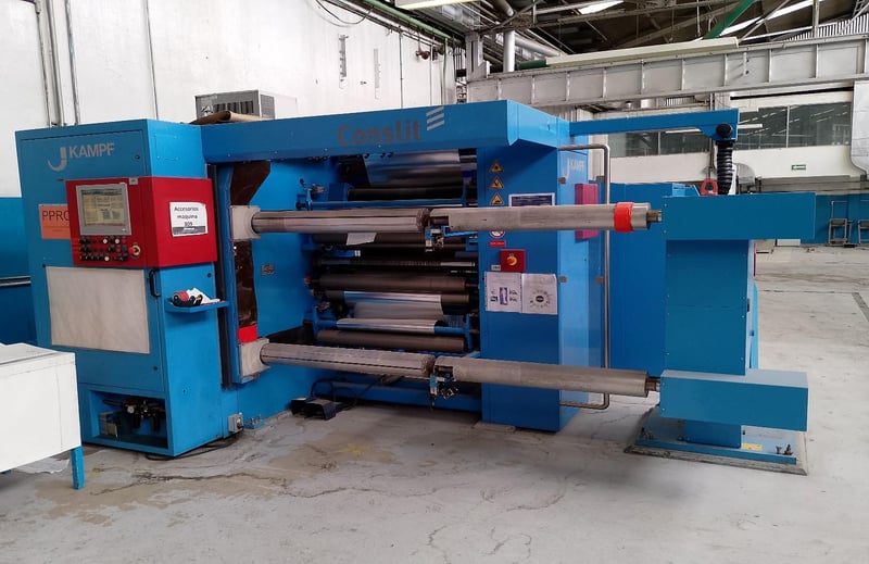 Kampf #Conslit-III-10/085, aluminum foil duplex slitter rewinder, 41 ...