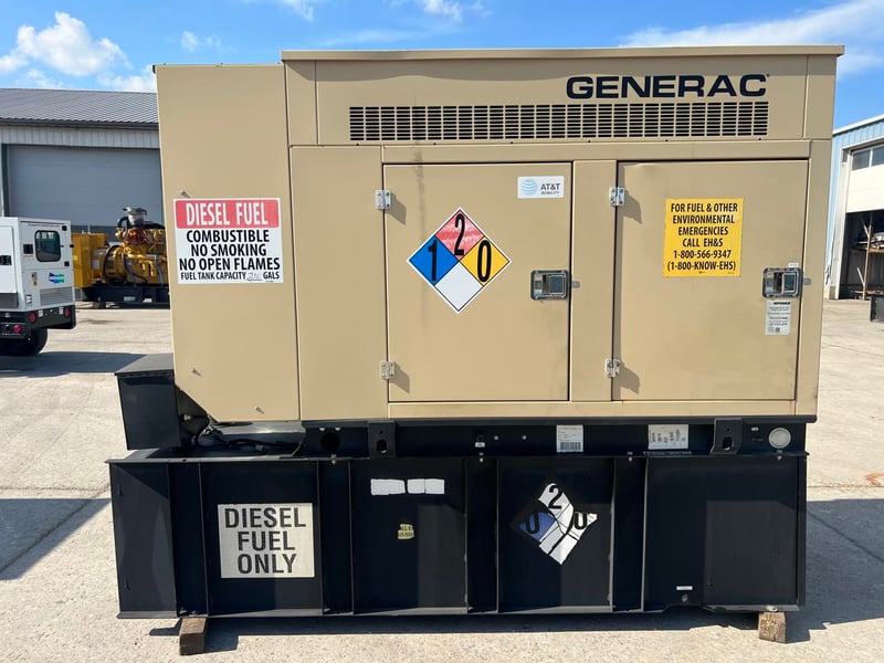 50 KW Generac #4024HF285, diesel generator set with sound attenuated ...