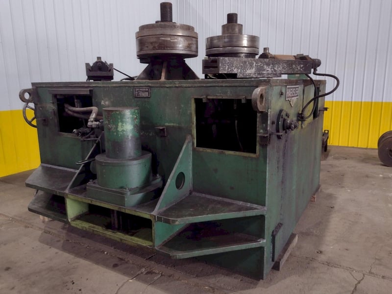 8" x 8" x 3/4" Haeusler #HPR-20VH, Horizontal & Vertical Hydraulic Pipe & Angle Roll, (2) 50 HP ...