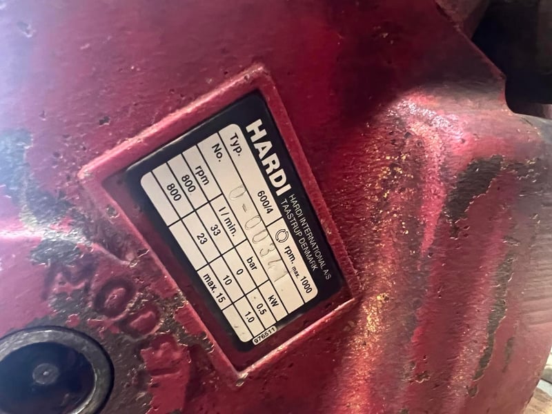 Hardi #600/4, high pressure water transfer pump, serial #0-00371 For ...
