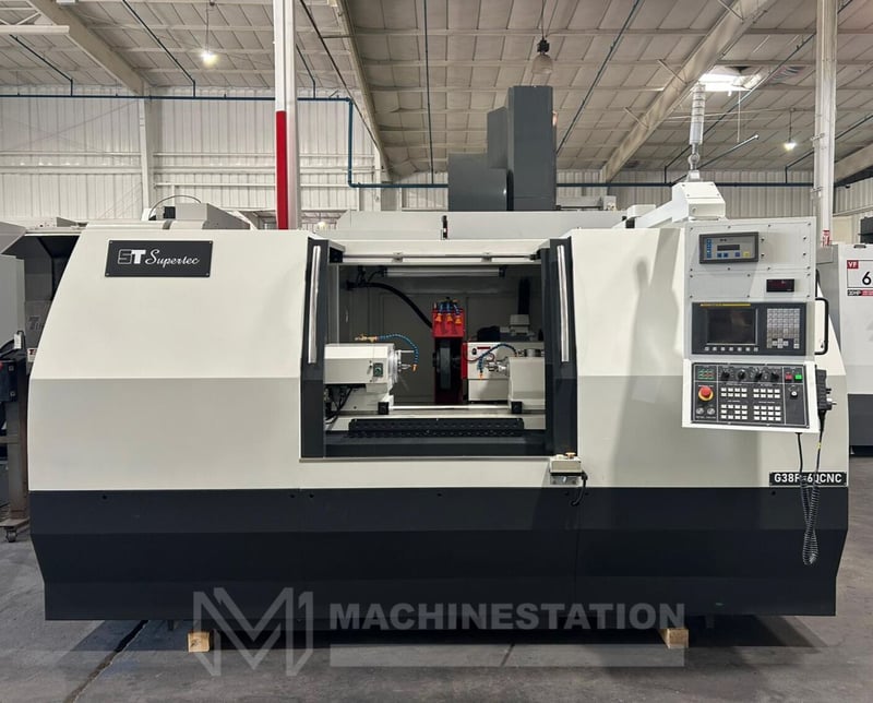14.1" x 23.6" Supertec #G38P-60CNC, CNC universal cylindrical grinder, 20" x 4" x 6" wheel ...