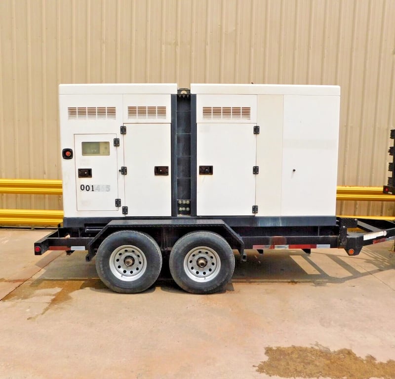 75/85 KW PSI / Stamford, Natural gas/LP generator, trailer mounted, 480 ...