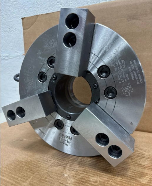 12" Kitagawa #B-212, open center CNC power lathe chuck, 3-jaw, A2-8 ...