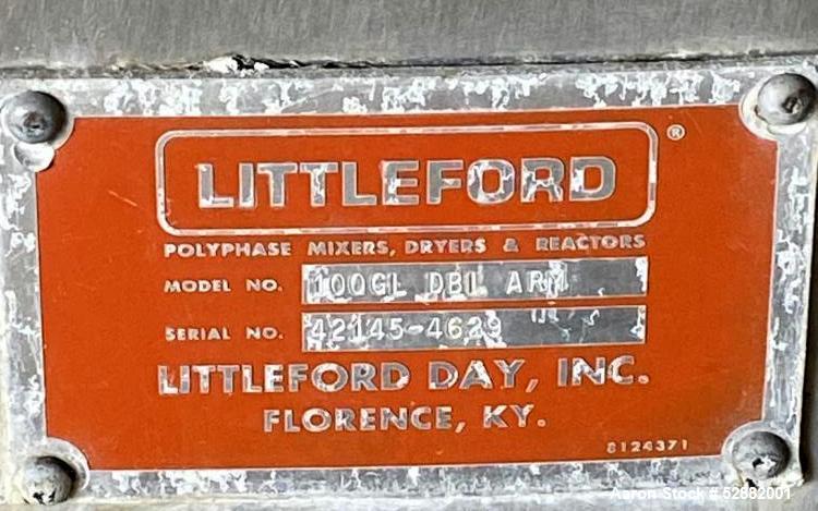 Littleford Day Mogul #100, Double Arm Mixer, 100 gallon, sanitary, 304 ...