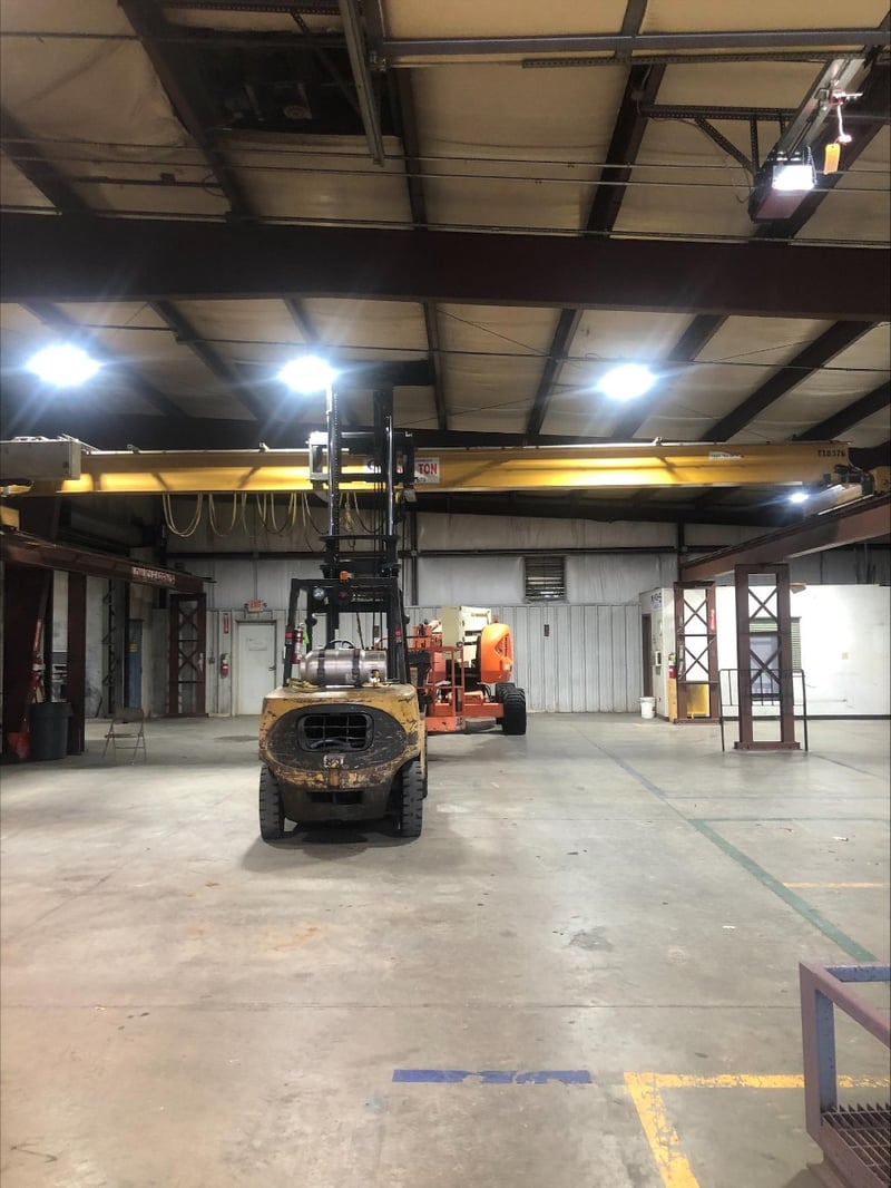 5 Ton, R & M, 34' 0" Span, 20' lift, class D, pendant, VFD Bridge ...