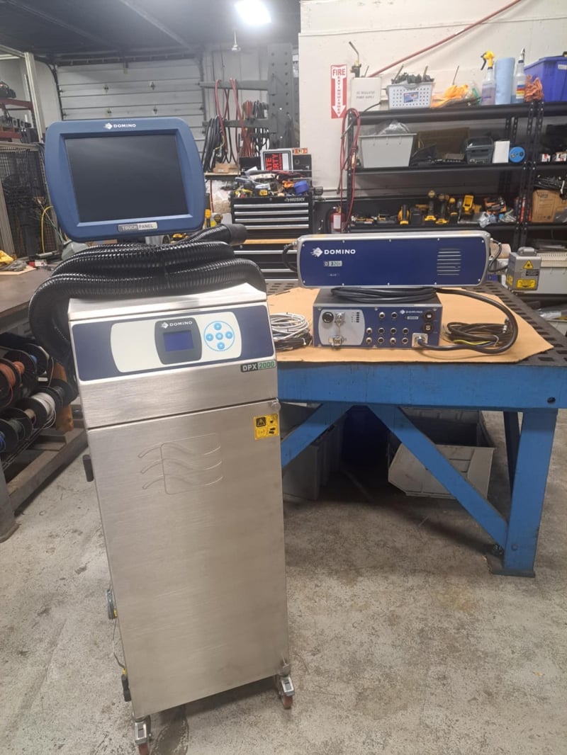 Domino #BCP7-D320i+ETX-BB2.0, laser marking system, fume extraction ...