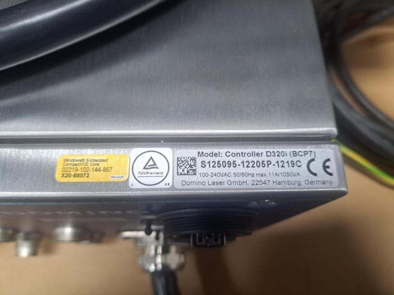 Domino #BCP7-D320i+ETX-BB2.0, laser marking system, fume extraction ...