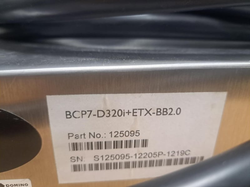 Domino #BCP7-D320i+ETX-BB2.0, laser marking system, fume extraction ...