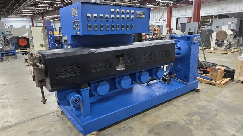 4.5" Merritt/Davis Standard, Single Screw Extruder, Air Cooled, 24:1 L ...