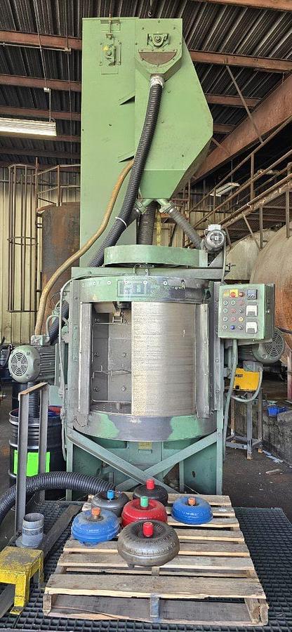 Goff #2036S, Spinner Hanger w/Dust Collector & Shot Trap, (2) Blast ...